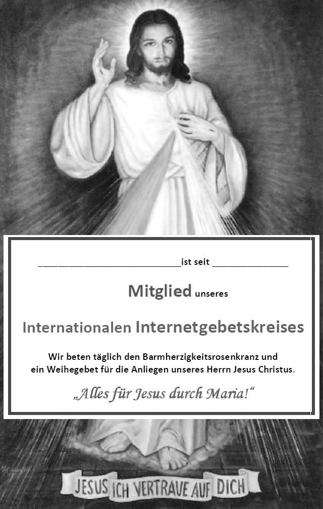 Mitgliederurkunde zum Ausdrucken :: Internetgebetskreis